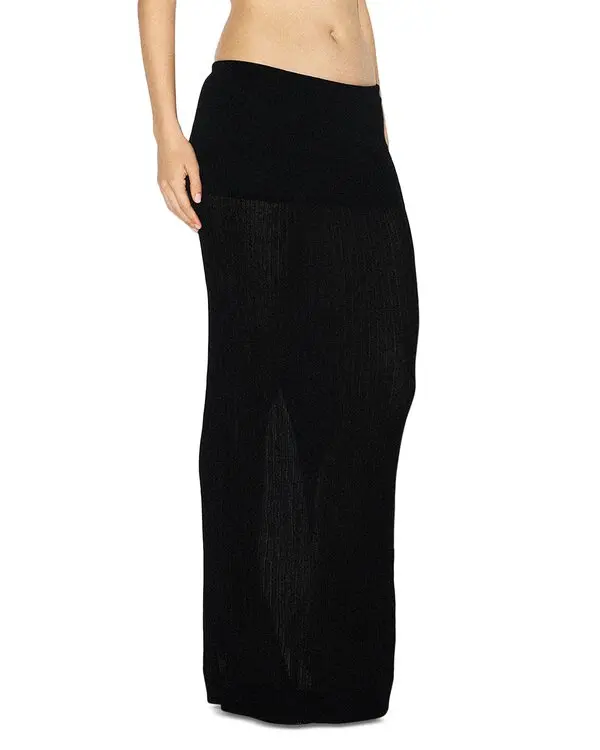 SKIMS Sheer Knit Maxi Skirt - Onyx