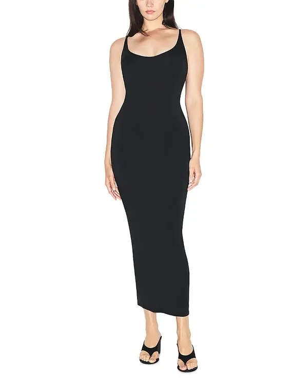 SKIMS Smooth Layers Scoop Neck Dress - Obsidian