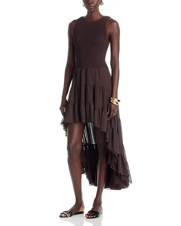 Michael Kors Smocked High-low Dress