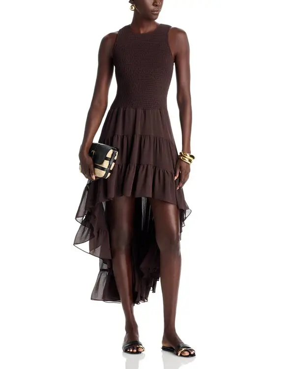 Michael Kors Smocked High-low Dress