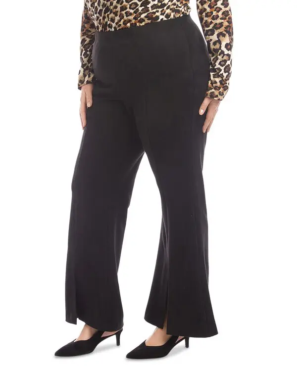Karen Kane Faux Suede Front Slit Pants
