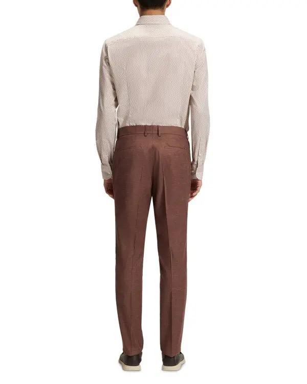 BOSS Melange Solid Slim Fit Suit Pants - Terracotta