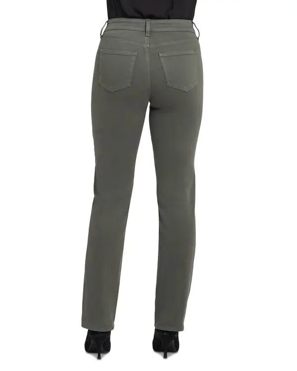 NYDJ Marilyn High-rise Straight Jeans - True Olive