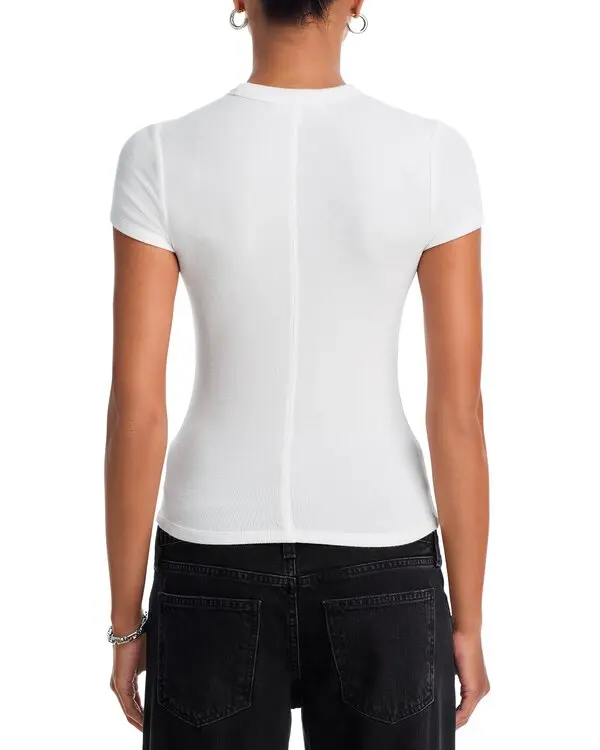 FRAME Ribbed Tee - White