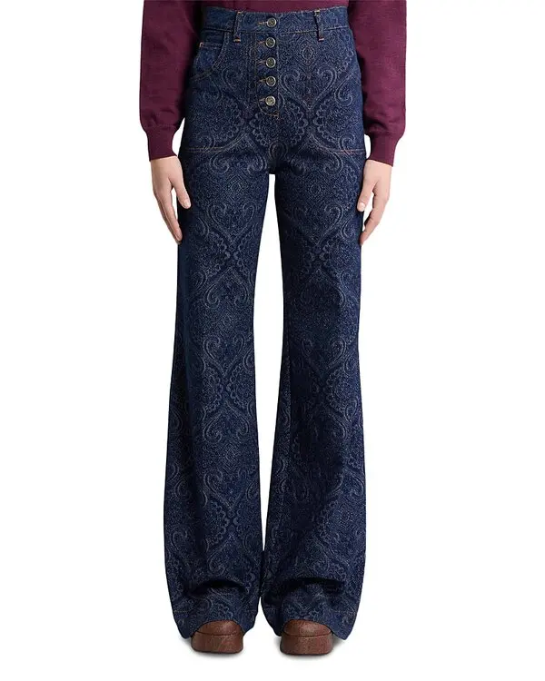 Etro Paisley Bootcut Jeans