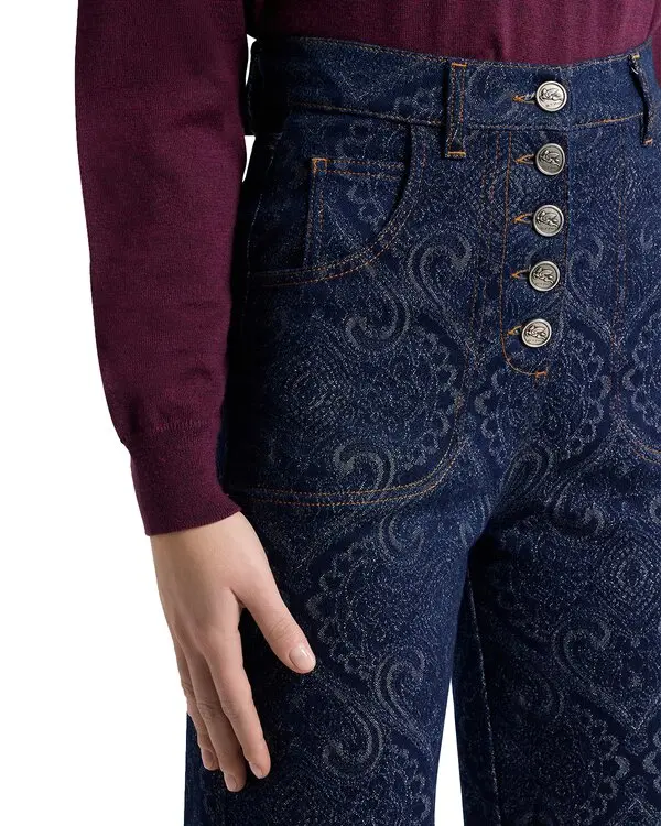 Etro Paisley Bootcut Jeans