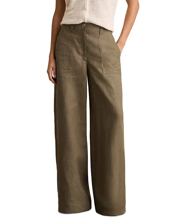 REISS Petites Ashby Linen Pants
