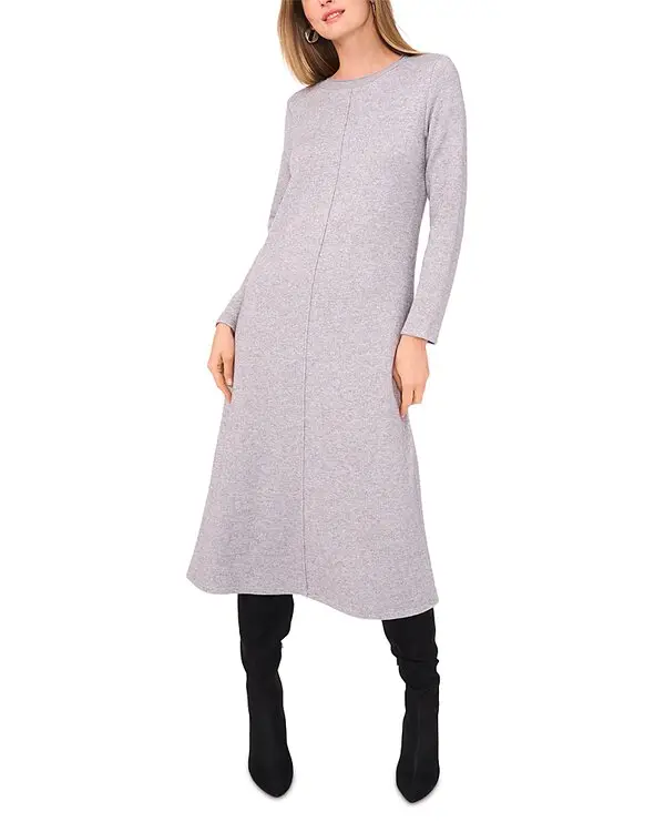 Vince Camuto Long Sleeve Midi Dress - Light Heather Grey - 70% Off |  Editorialist