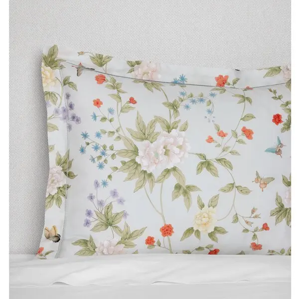 SFERRA X Scalamandre Luoyang Garden Standard Sham - Sky