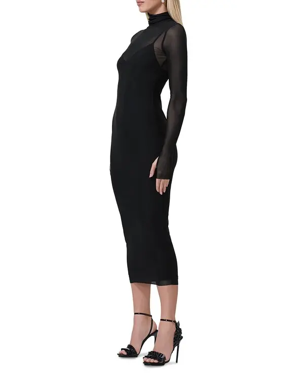 AFRM Power Mesh Bodycon Midi Dress