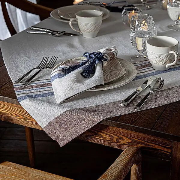 JULISKA Danish Stripe Tablecloth, 52 Square