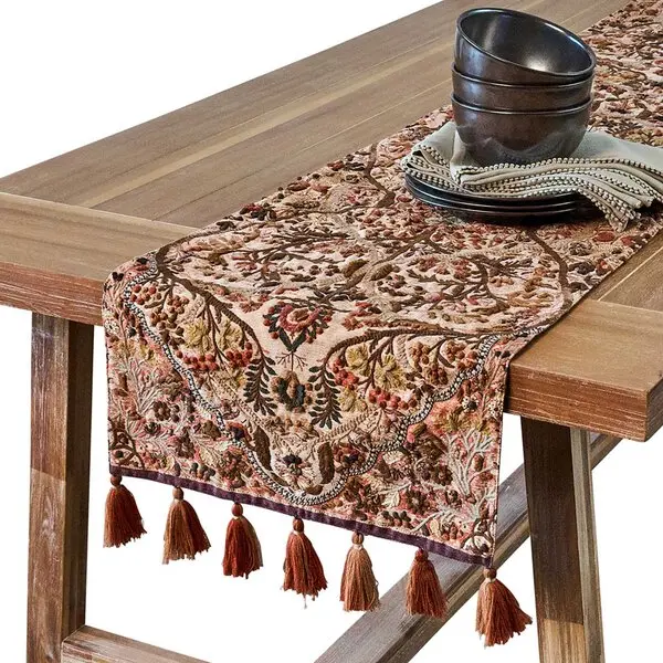 JULISKA Willa Embroidered Table Runner, 18 X 90