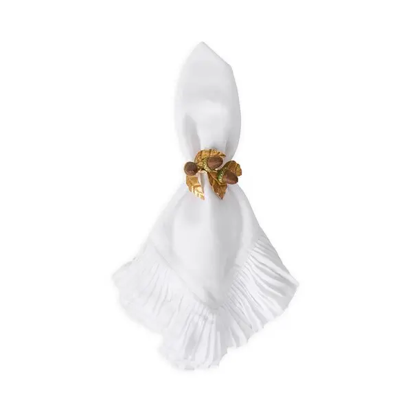 JULISKA Forest Walk Acorn Napkin Rings, Set Of 4