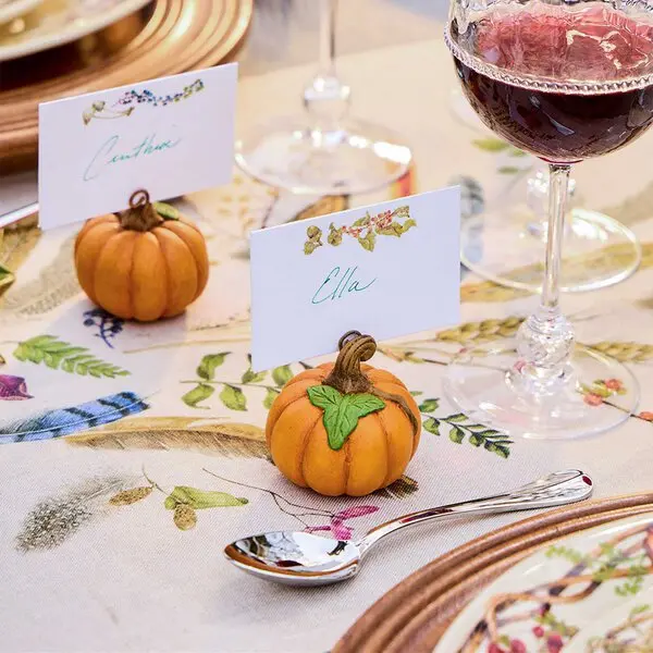 JULISKA Forest Walk Pumpkin Place Card Holders, Set Of 4