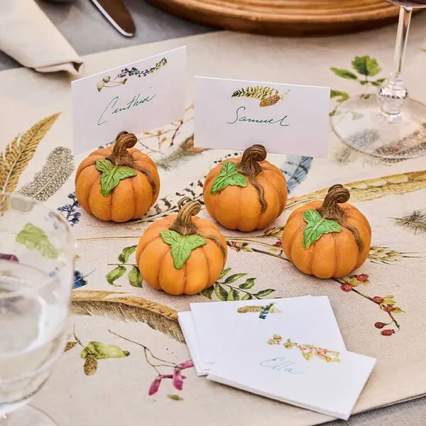 JULISKA Forest Walk Pumpkin Place Card Holders, Set Of 4
