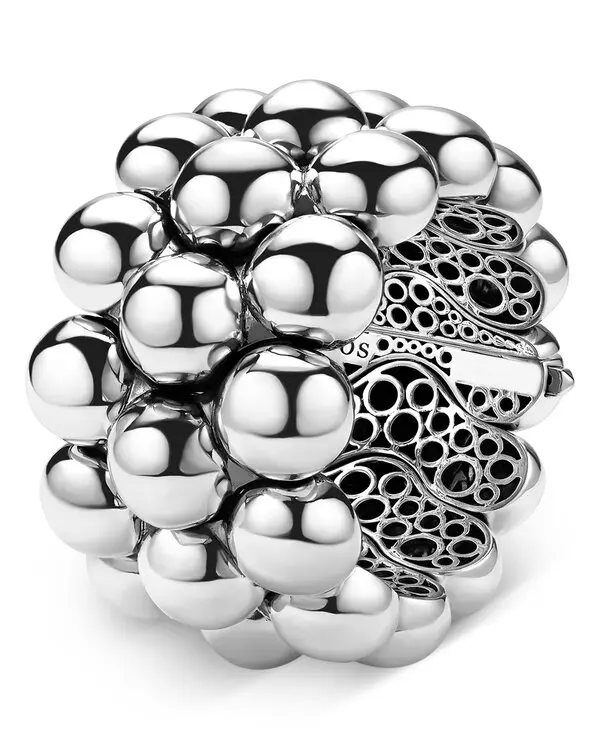 Lagos Sterling Caviar Bubbly Bangle Bracelet - Silver