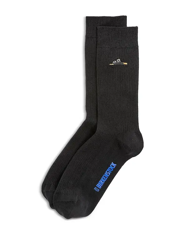 BIRKENSTOCK Ribbed Crew Socks - Black