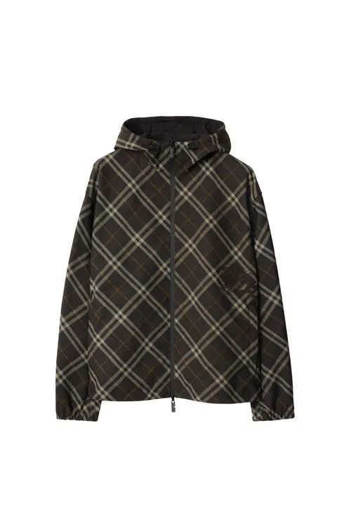 Burberry Reversible Check Hooded Jacket