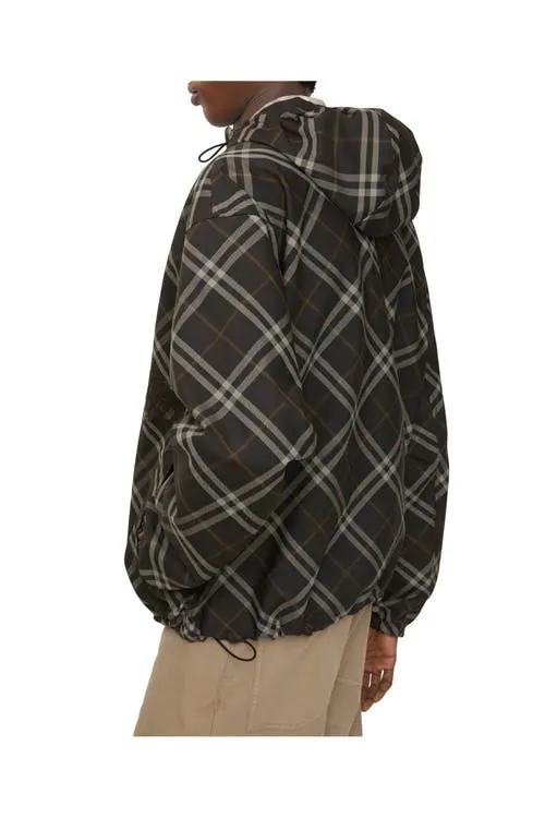 Burberry Reversible Check Hooded Jacket
