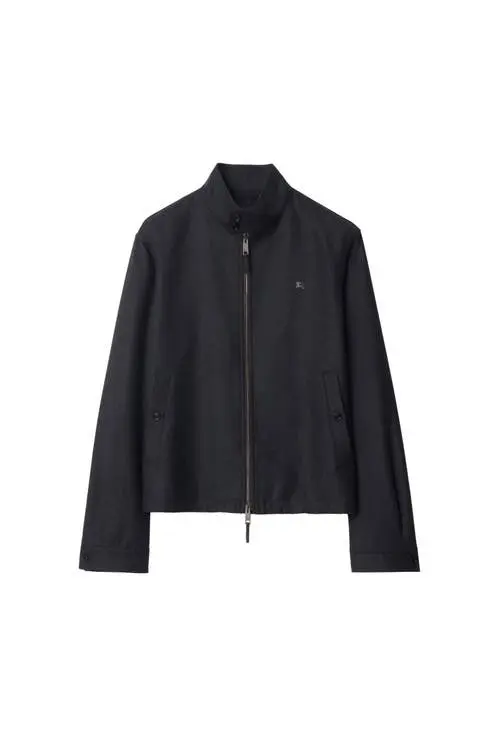 Burberry Wool Harrington Jacket - Brisk Grey