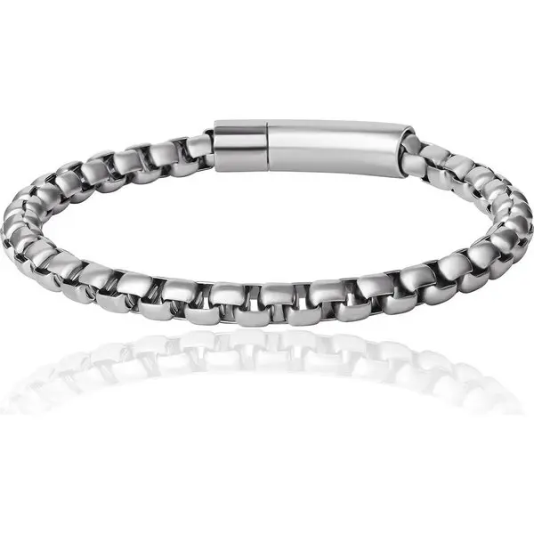 Lucky Brand Tone Box Chain Bracelet - Silver