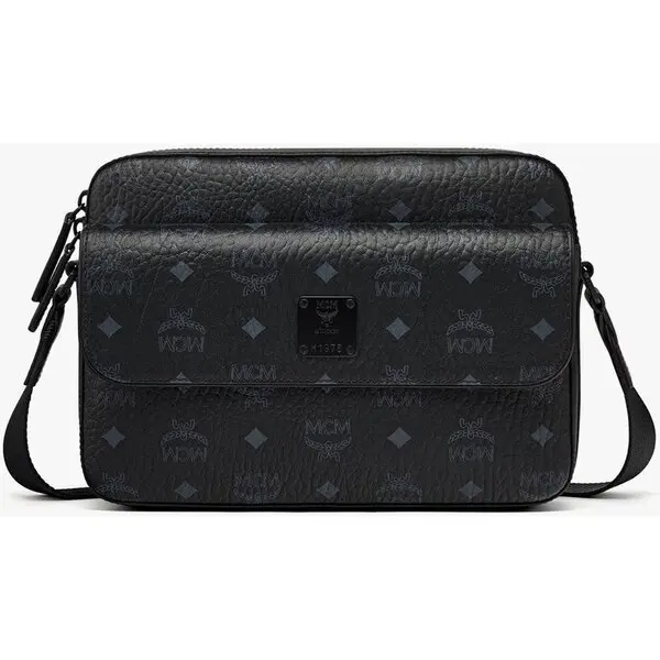 Mcm Aren Messenger Bag - Black