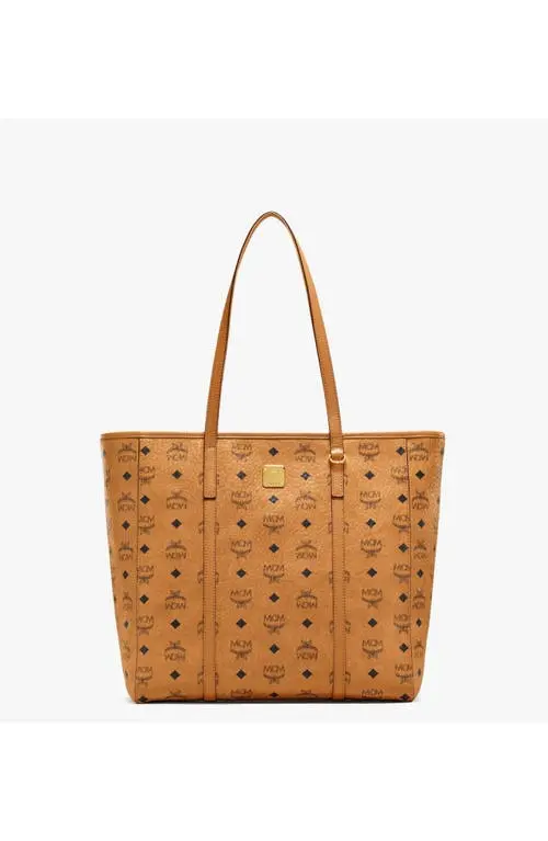 Mcm Toni Top-zip Shopper In Visetos