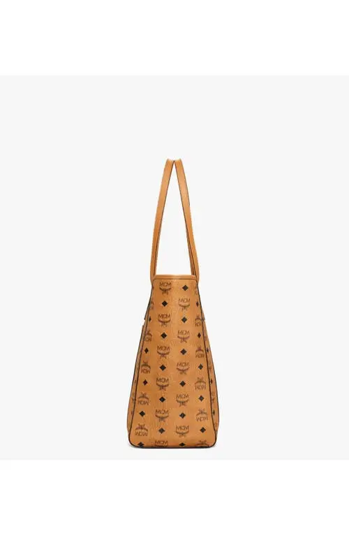 Mcm Toni Top-zip Shopper In Visetos