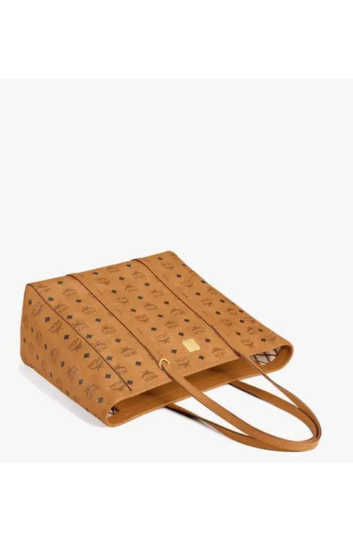 Mcm Toni Top-zip Shopper In Visetos