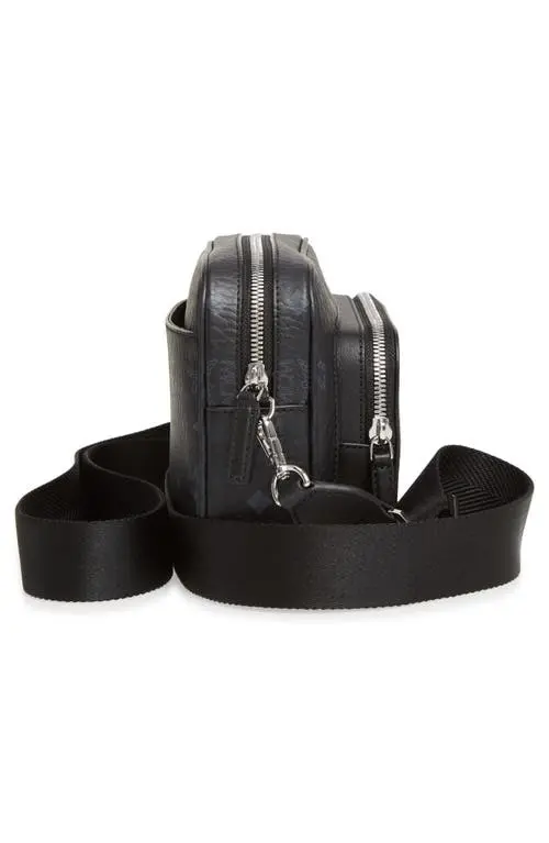 Mcm Aren Crossbody In Visetos - Black