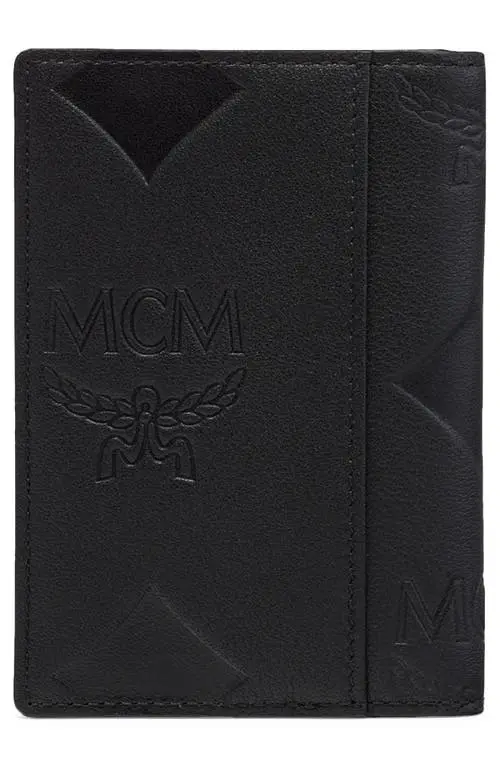 Mcm Aren Bifold Card Wallet In Maxi Monogram Leather