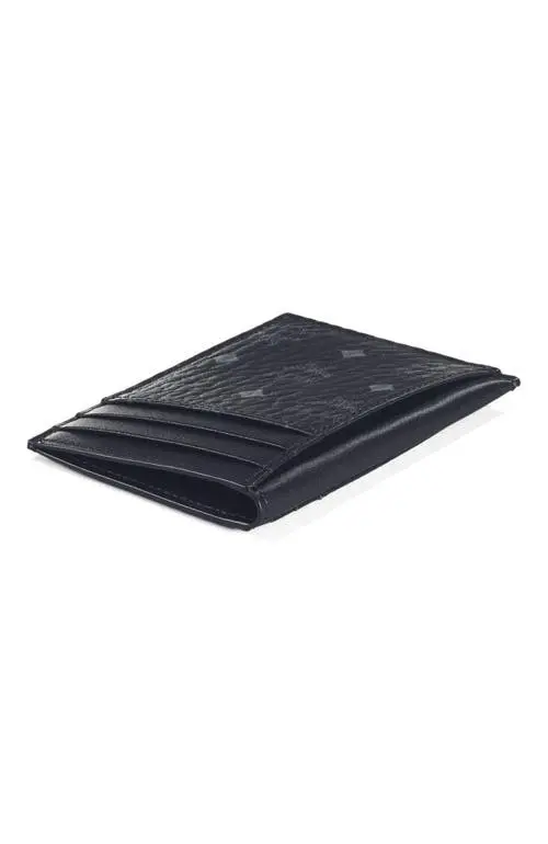Mcm N/s Card Case In Visetos Original - Black