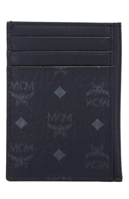 Mcm N/s Card Case In Visetos Original - Black