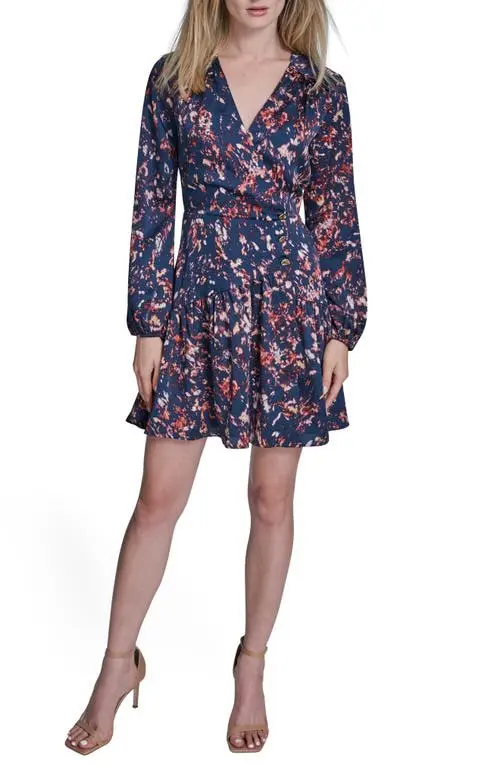 Bcbgmaxazria Printed Ruffle Mini Dress