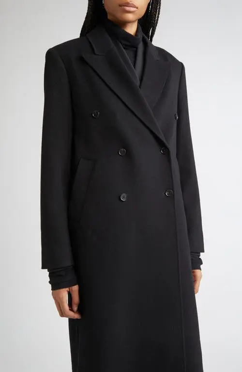 Loulou De Saison Wool And Cashmere Double-breasted Coat - Black