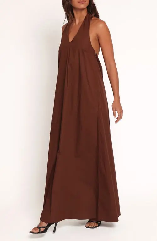 PETAL & PUP Kaida Halter Maxi Dress
