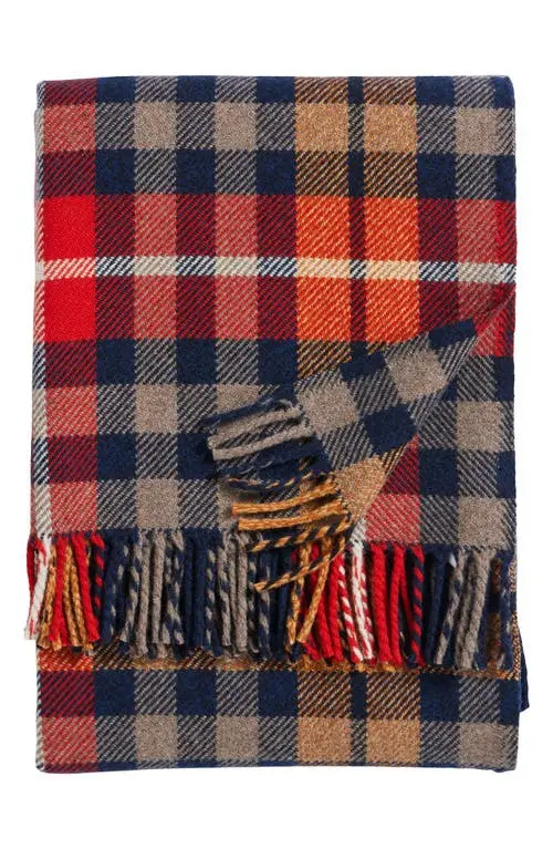 Pendleton Fireside Virgin Wool Throw - Hickory Navy/rust
