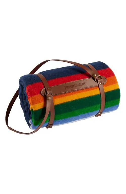 Pendleton National Park Stripe Throw Blanket & Carrier - Crater Lake