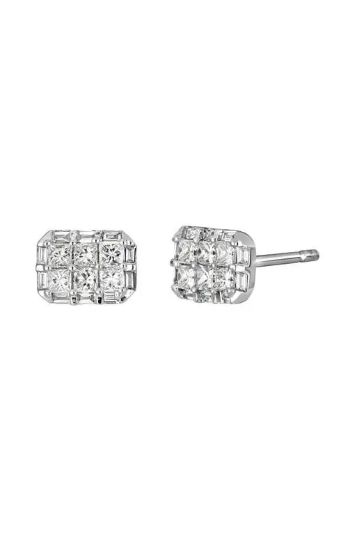 Bony Levy Mika Pavé Diamond Stud Earrings - 18k White Gold