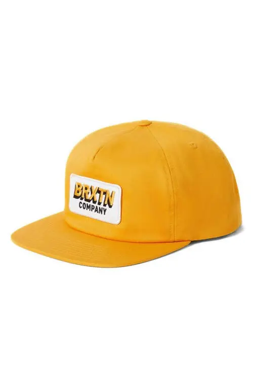 Brixton Payment Mp Snapback Baseball Cap - Spruce Yellow
