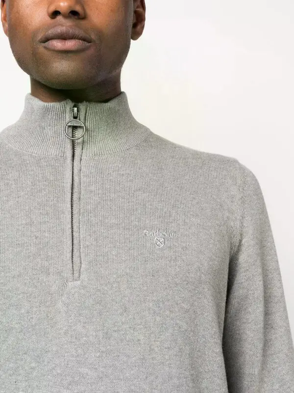 Barbour Embroidered-logo High-neck Jumper