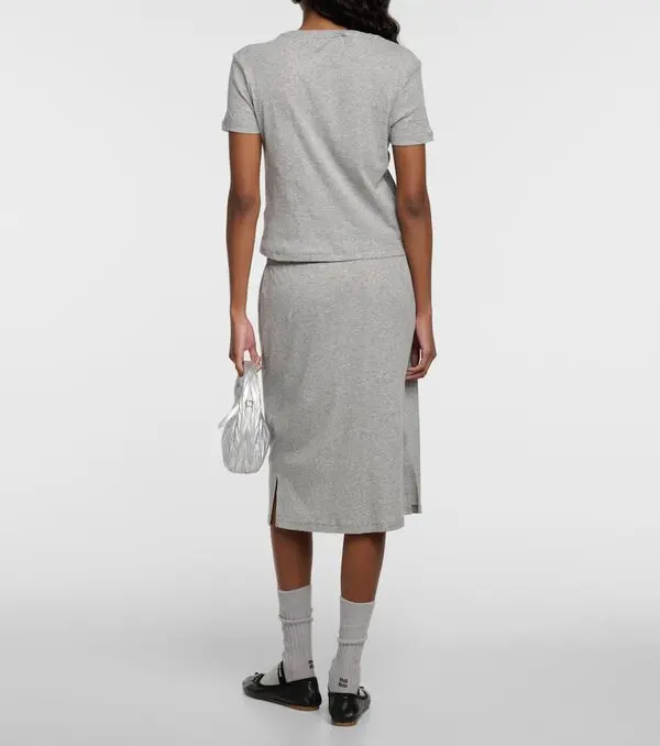 Miu Miu Cotton Jersey T-shirt - Grey