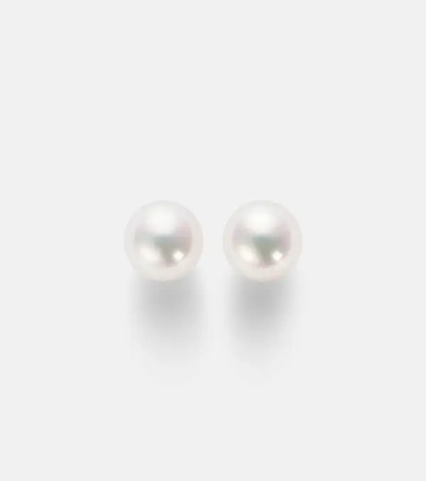 Mikimoto 18kt Gold Akoya Pearl Stud Earrings - White