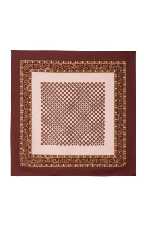 Sandro Placed Print Scarf - Nude/bordeaux