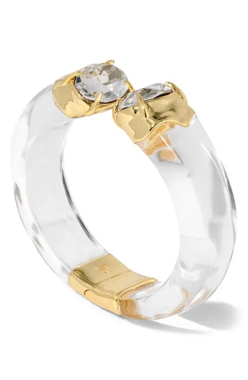 Alexis Bittar Bonbon Crystal Lucite® Hinged Bracelet - Gold