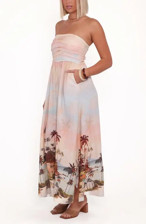 PETAL & PUP Marcia Strapless Maxi Dress