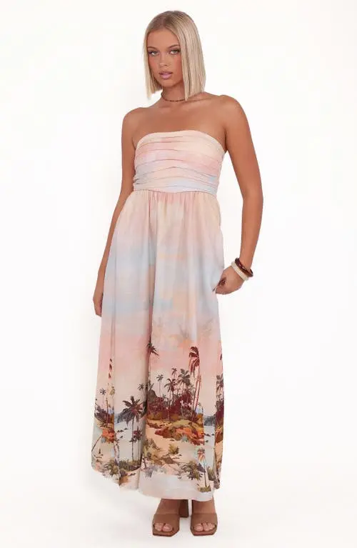 PETAL & PUP Marcia Strapless Maxi Dress