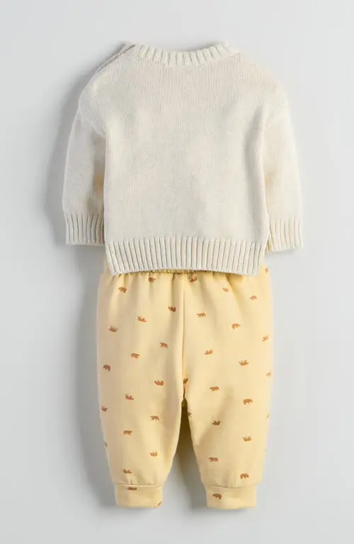 Nordstrom Cozy Icon Sweater And Joggers Set - Beige Heather- Tan Bears