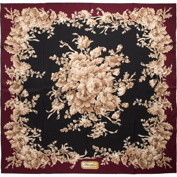 Dolce & Gabbana Italian Floral Square Silk Scarf - Hh4ox Rose Cretonne Fld