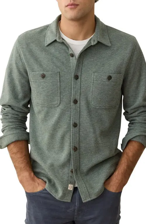 Marine Layer Pacifica Knit Flannel Button-up Overshirt